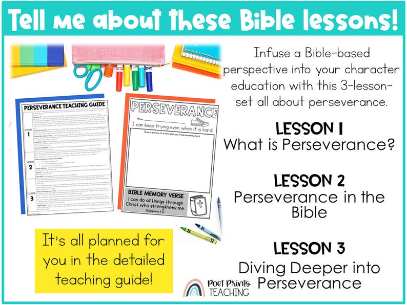 Perseverance Bible Lessons for Preschool and Kindergarten, Not Giving ...