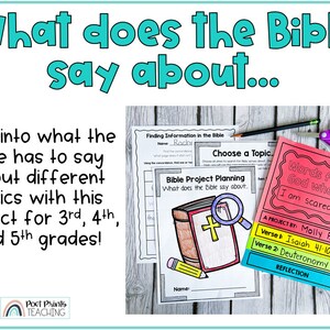 Printable Bible Project, Topics in the Bible, Sunday School Lessons ...