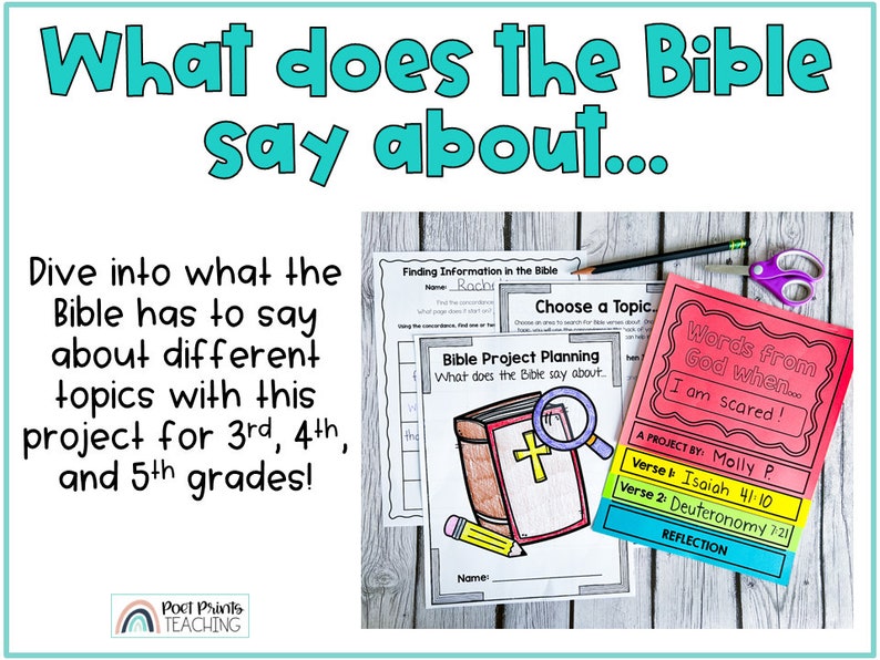 Printable Bible Project, Topics in the Bible, Sunday School Lessons ...