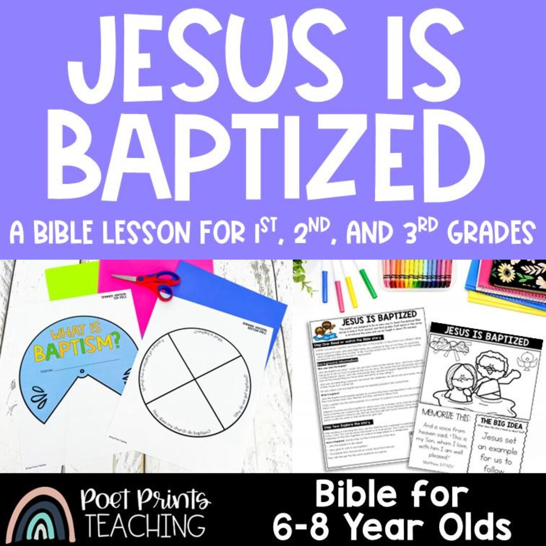 Jesus is Baptized, New Testament Bible Stories, Printable Bible Craft ...