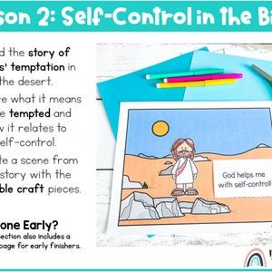 Self-control Bible Lessons for Preschool and Kindergarten, Calm Down ...