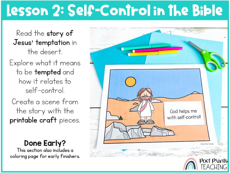 Self-control Bible Lessons for Preschool and Kindergarten, Calm Down ...
