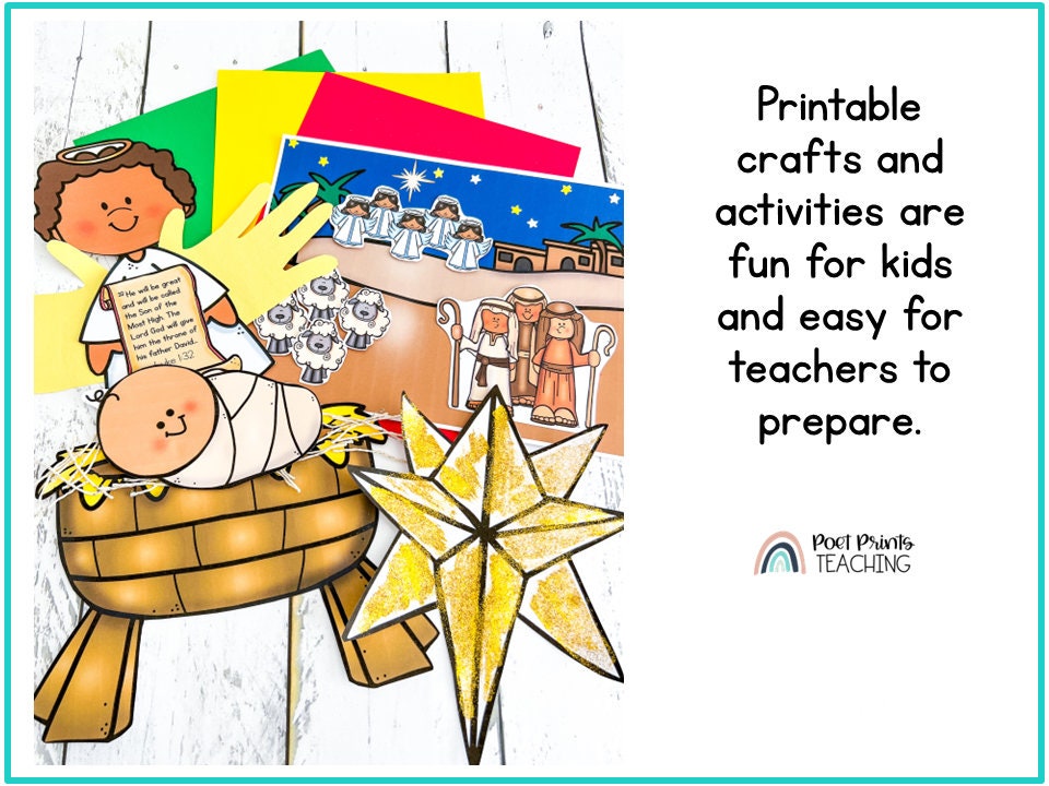 Christmas Bible Lessons for Preschool, Printable Nativity Crafts and ...