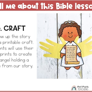 An Angel Visits Mary, Christmas Bible Lesson for Preschool, Printable ...