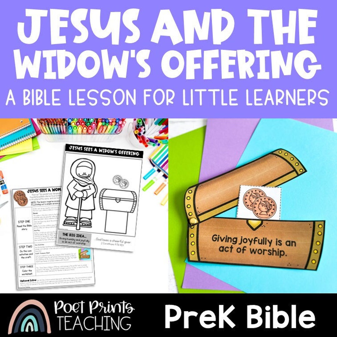 Jesus and the Widow's Offering, Printable Bible Craft and Lesson for ...