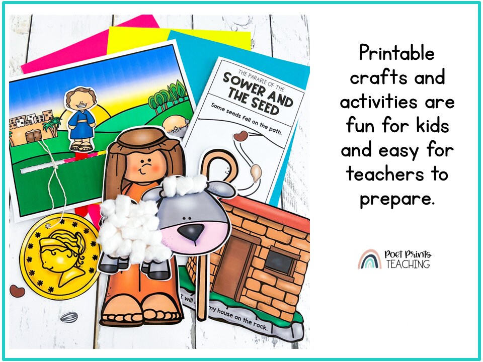 Parables of Jesus, 5 Preschool and Kindergarten Bible Lessons for ...