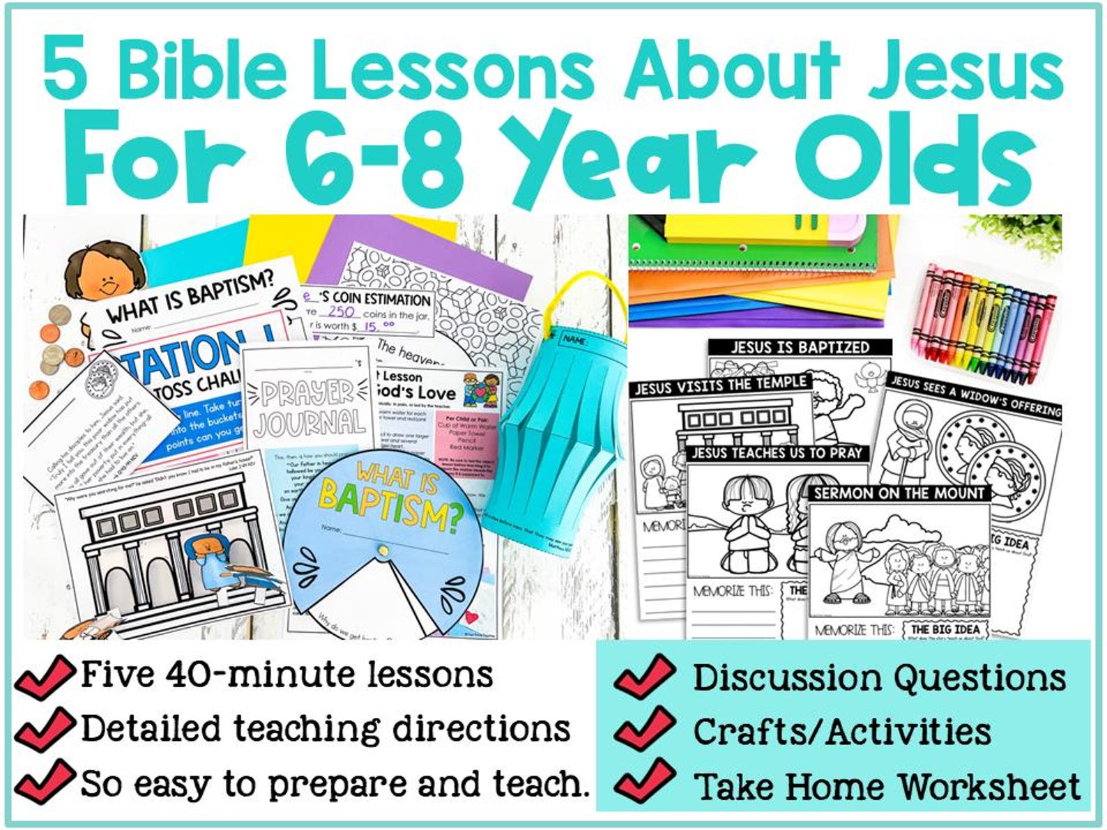 5 Bible Lessons for Kids About Jesus, Printable Crafts and Activities ...