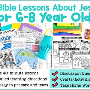 5 Bible Lessons for Kids About Jesus, Printable Crafts and Activities ...