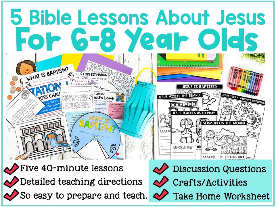 5 Bible Lessons for Kids About Jesus, Printable Crafts and Activities ...