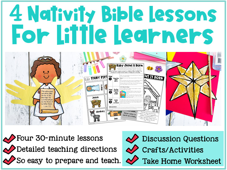Christmas Bible Lessons for Preschool, Printable Nativity Crafts and ...