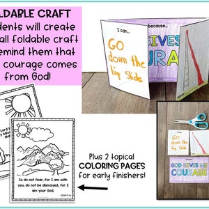 Courage Bible Lessons for Kids, Printable Character Education Sunday ...