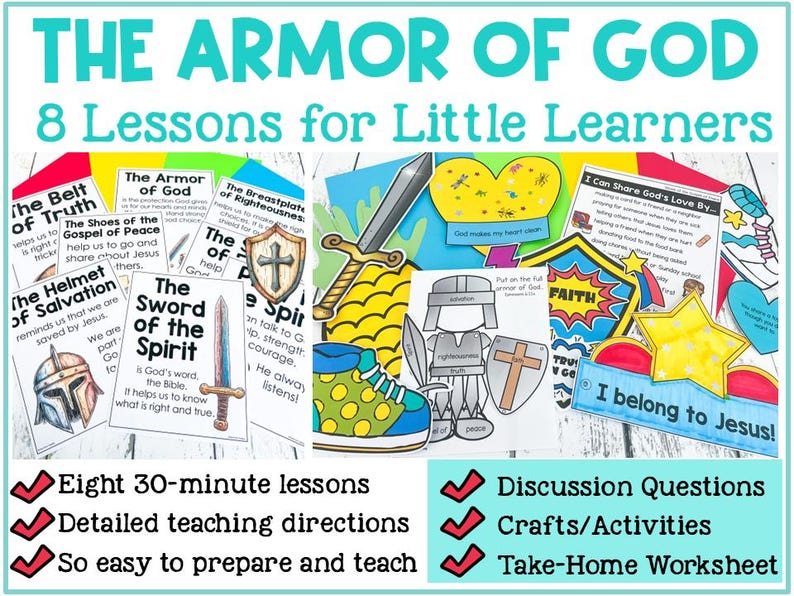 Armor of God Bible Lesson: 8 Printable Crafts & Activities (preschool ...