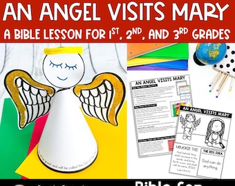 An Angel Visits Mary Activity Sheet, Children's Church Activity, Bible ...