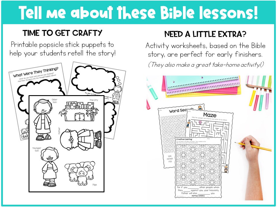 The Parable of the Prodigal Son Bible Lesson for Kids, Sunday School ...