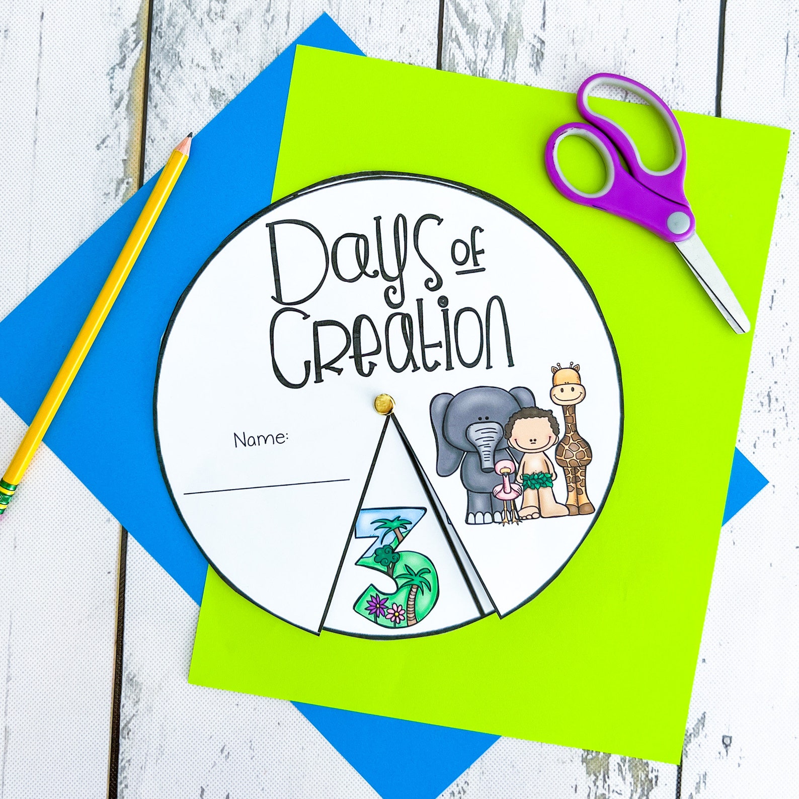 Days of Creation Craft Bible Lessons and Craft, Printable Sunday School ...