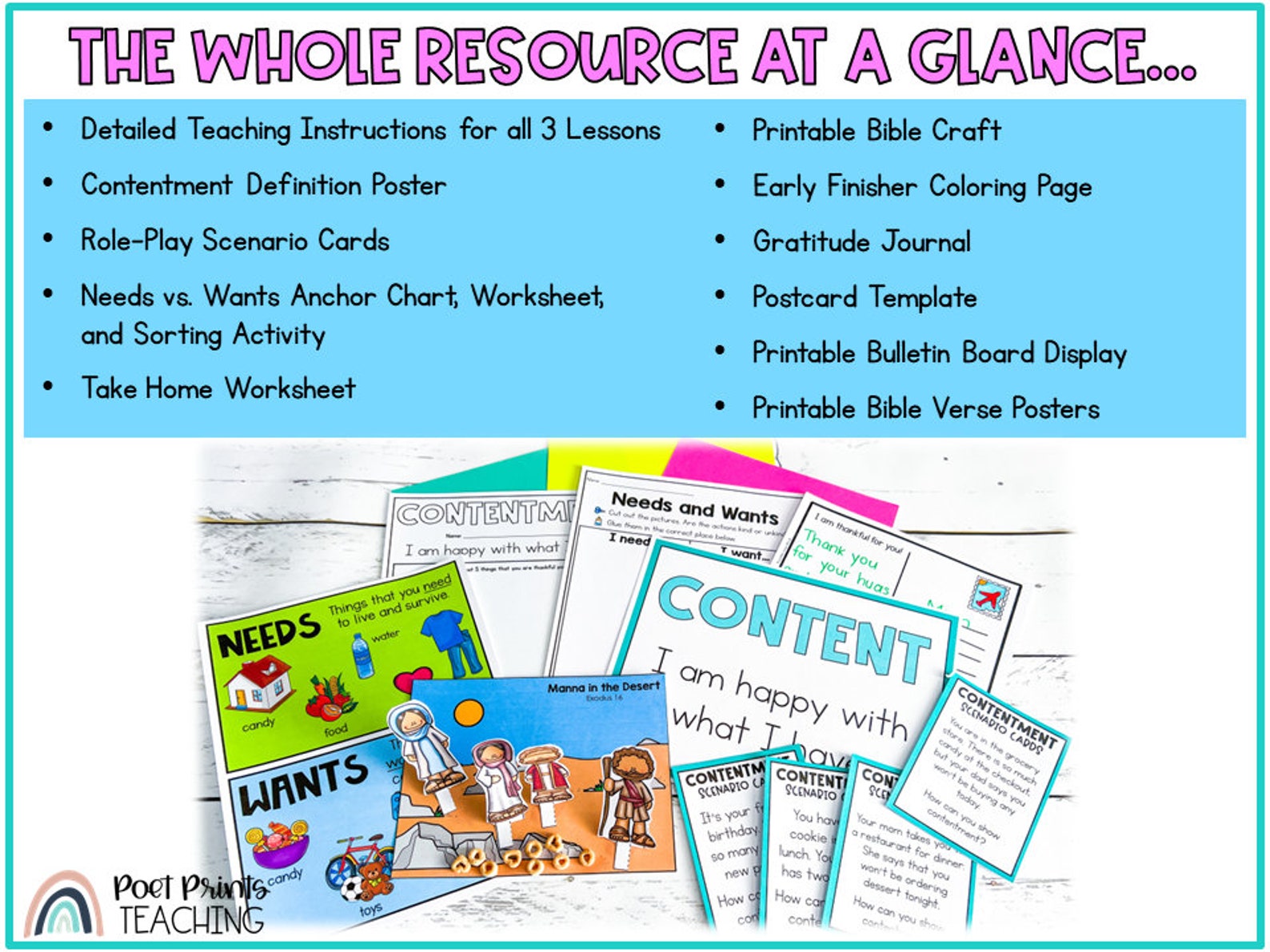 Contentment and Gratitude Bible Lessons for Preschool and Kindergarten ...