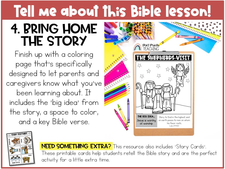 The Shepherds and Angels Preschool Bible Lesson, Printable Craft and ...