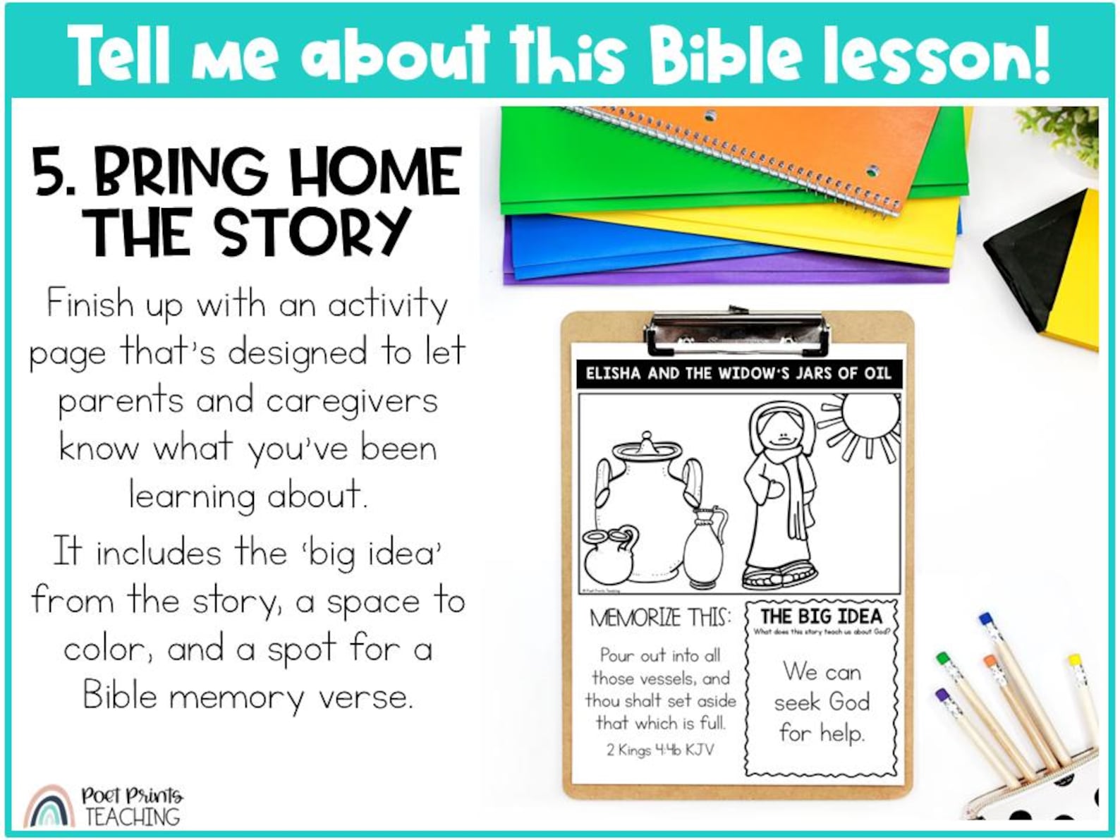 Elisha and the Widow's Jars of Oil, Old Testament Bible Lesson ...