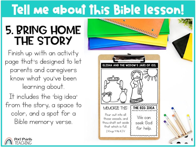 Elisha and the Widow's Jars of Oil, Old Testament Bible Lesson ...