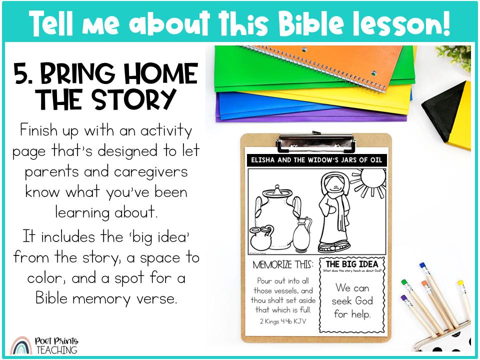 Elisha and the Widow's Jars of Oil, Old Testament Bible Lesson ...