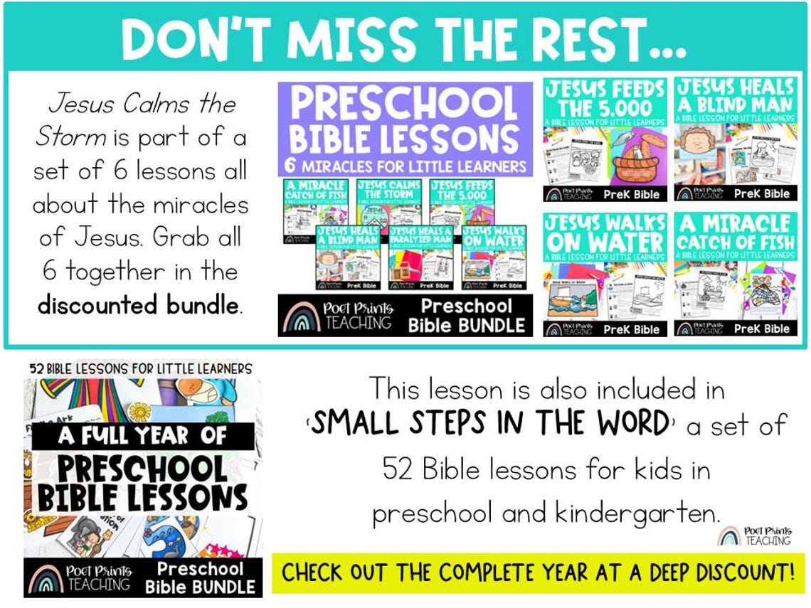 Jesus Calms the Storm Printable Bible Craft and Lesson About Miracles ...
