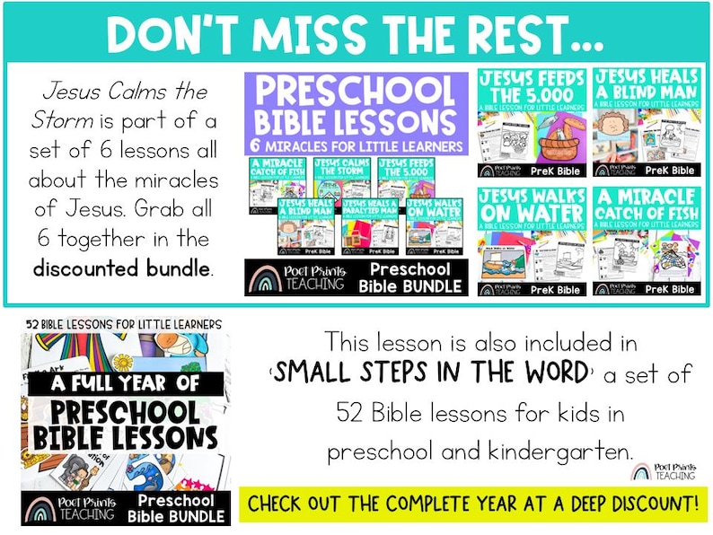 Jesus Calms the Storm Printable Bible Craft and Lesson About Miracles ...