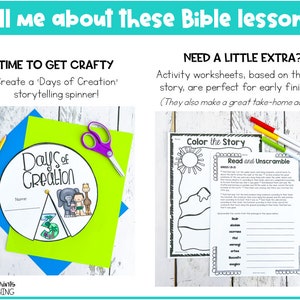 Days of Creation Craft Bible Lessons and Craft, Printable Sunday School ...