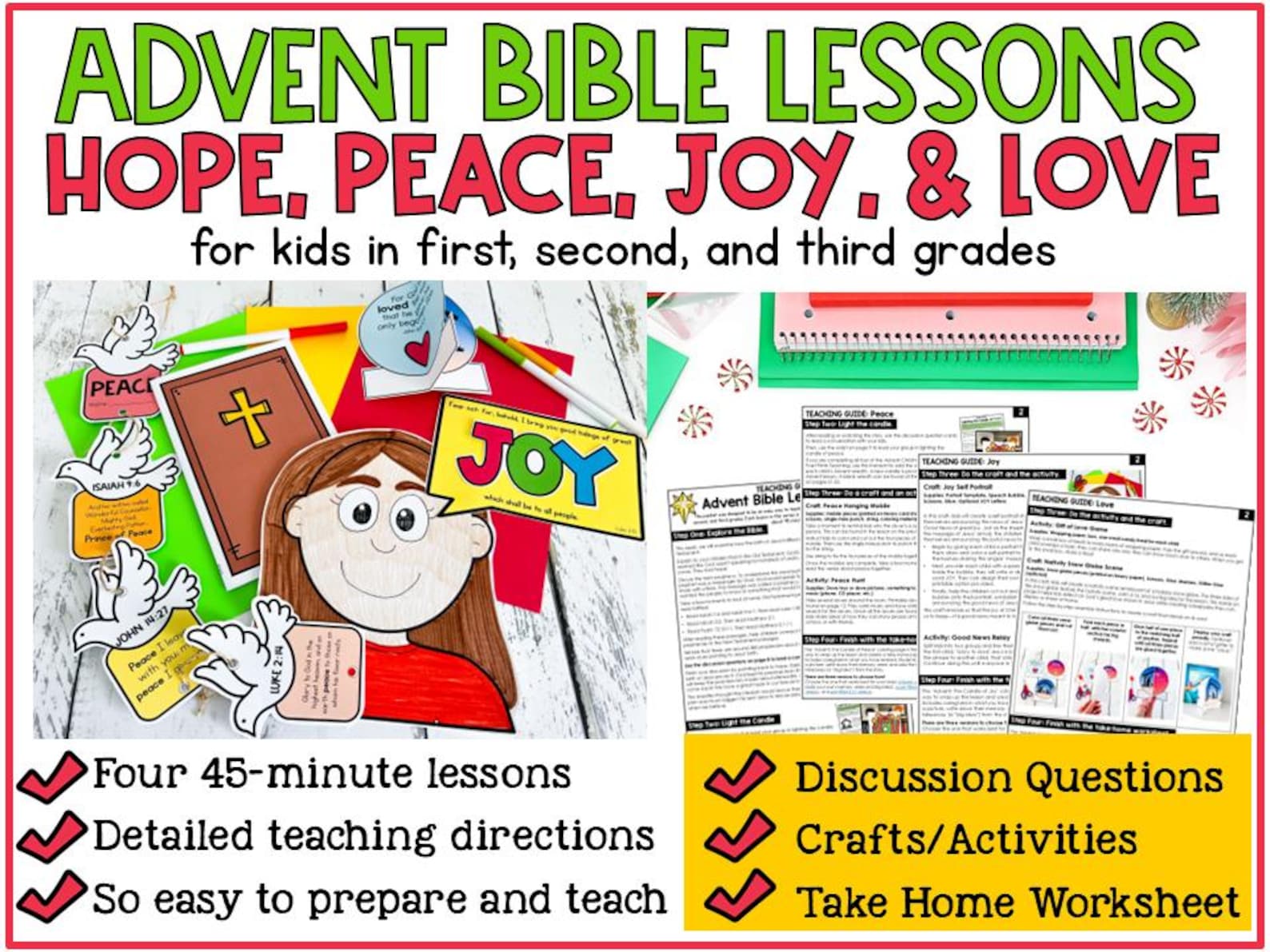 Advent Christmas Bible Lessons and Crafts for Kids (PDF Digital ...