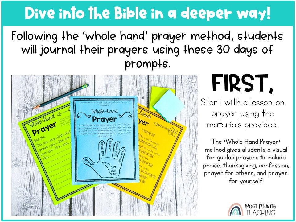 Printable Prayer Journal for Kids, Bible Activity, Sunday School Lesson ...