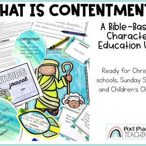Contentment Bible Lessons for Kids, Printable Character Education ...
