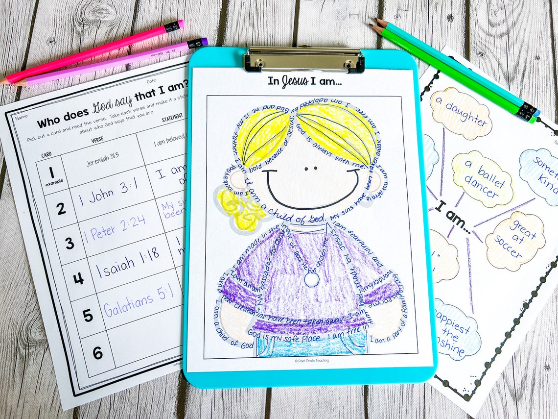 Printable Bible Project for Kids Identity in Jesus Sunday - Etsy