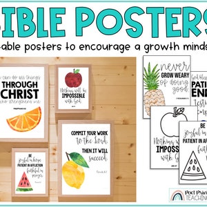 Printable Bible Posters for Growth Mindset, Christian Home Decor ...