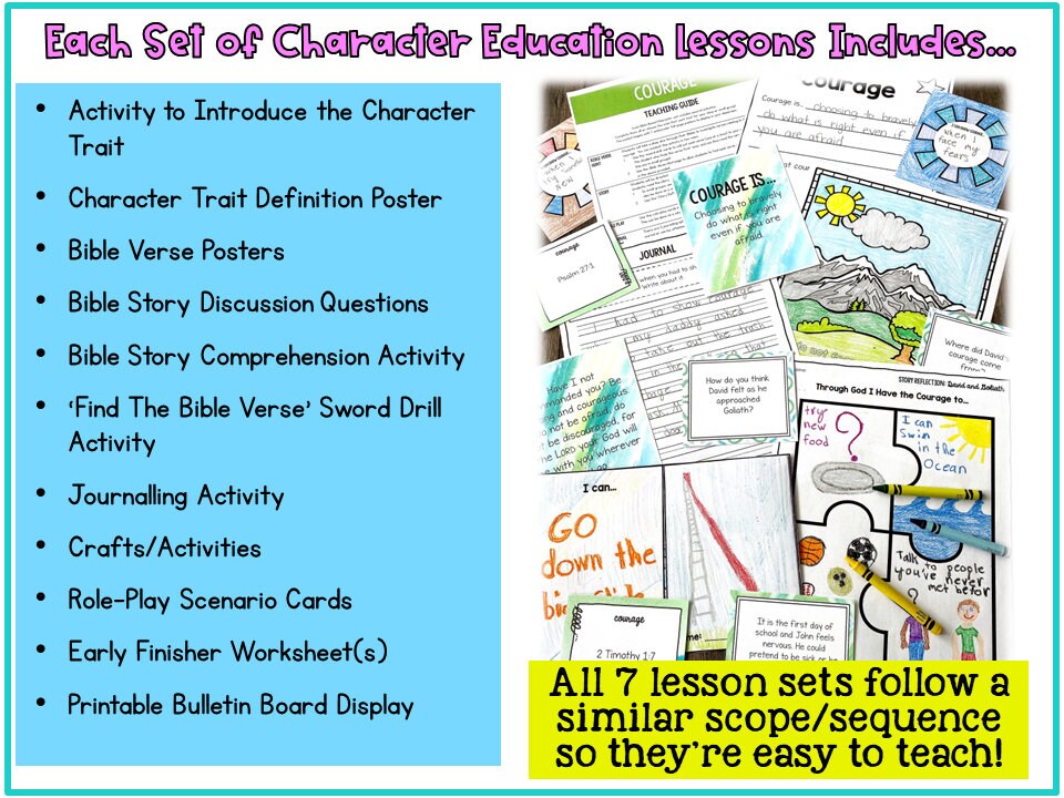 Bible Lessons for Kids, Character Education, Kindness Honesty Self ...