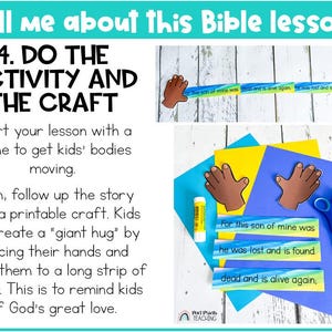 The Parable of the Prodigal Son Bible Lesson, Printable Bible Story ...