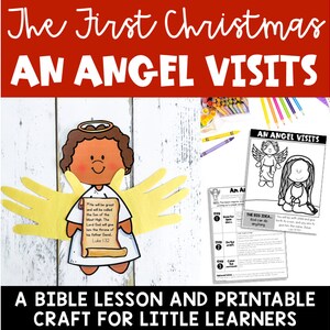 An Angel Visits Mary, Christmas Bible Lesson for Preschool, Printable ...