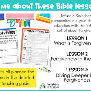 Forgiveness Bible Lessons for Preschool and Kindergarten | Character ...