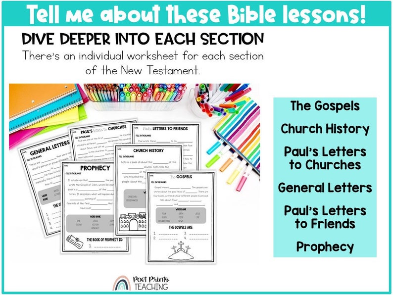The Books of the Bible Lessons for Kids, New Testament, Bible Study ...