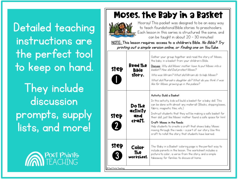 Preschool Bible Crafts and Lessons (printable PDF) for Sunday School ...