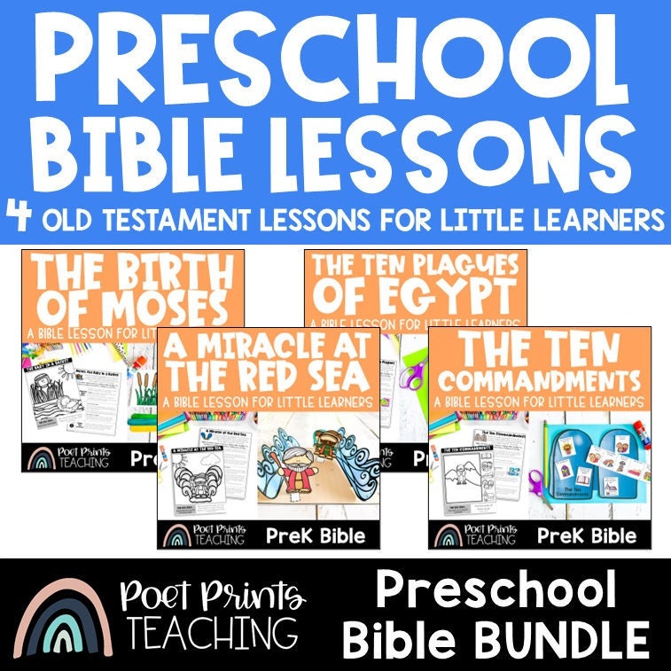 Moses Bible Lessons for Preschool and Kindergarten, Egypt, Red Sea, Ten ...