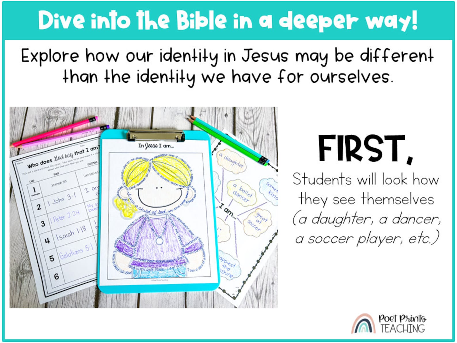 Printable Bible Project for Kids, Identity in Jesus, Sunday School ...