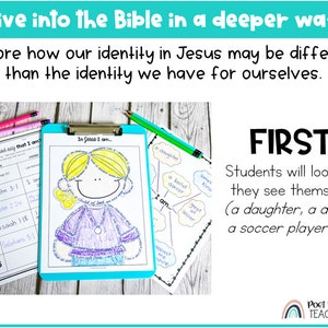 Printable Bible Project for Kids, Identity in Jesus, Sunday School ...