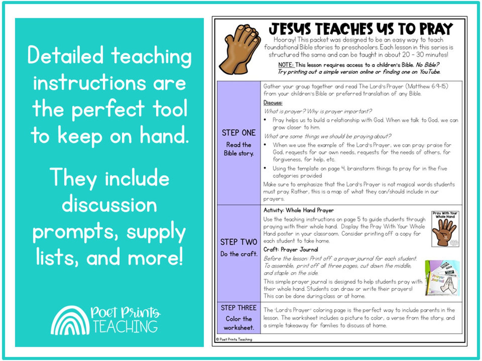 5 Bible Lessons About Jesus for Preschool, Printable Crafts and ...