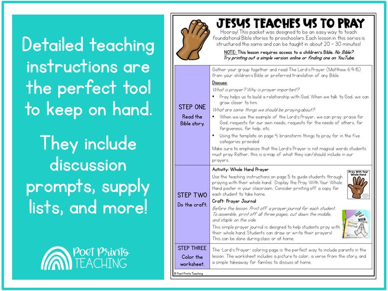 5 Bible Lessons About Jesus for Preschool, Printable Crafts and ...