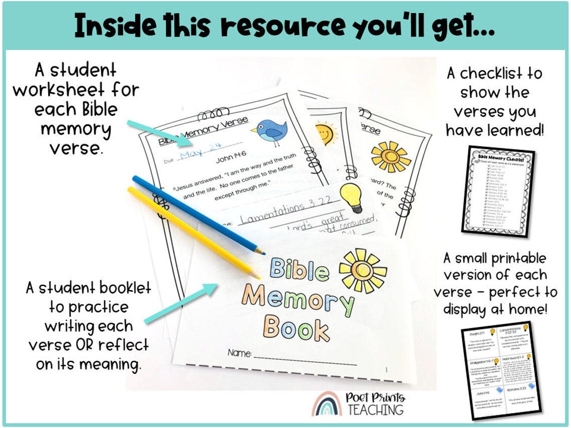 Bible Memory for Kids, NIV Scripture Memory for Sunday School or ...