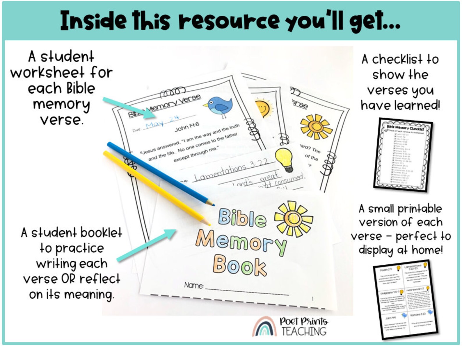 Bible Memory for Kids, NIV Scripture Memory for Sunday School or ...