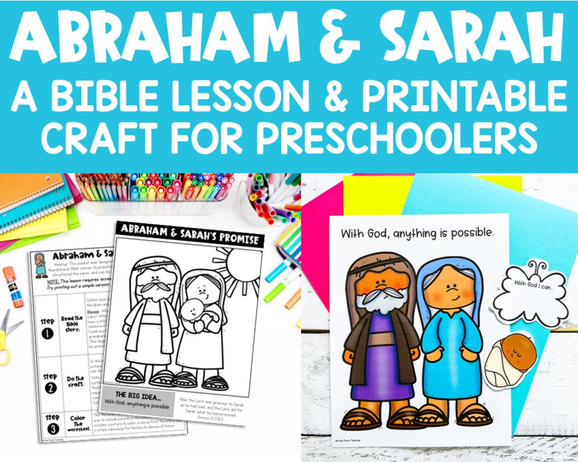 Preschool Bible Lesson About Abraham and Sarah Printable - Etsy
