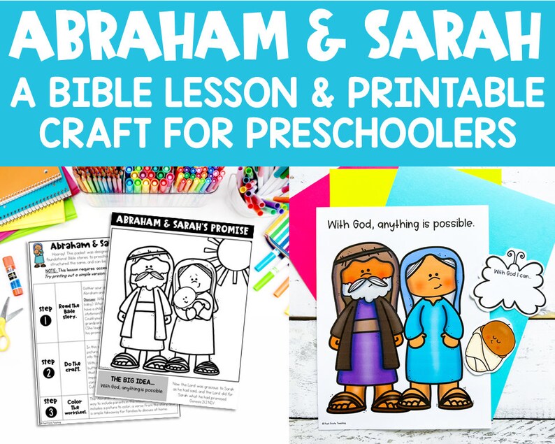 Preschool Bible Lesson About Abraham and Sarah Printable - Etsy
