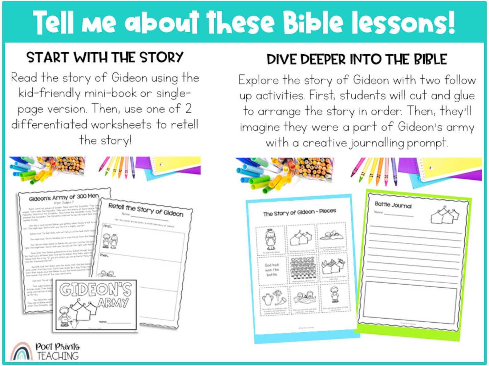 Gideon's Army Bible Lesson: Sunday School Activity (printable) - Etsy
