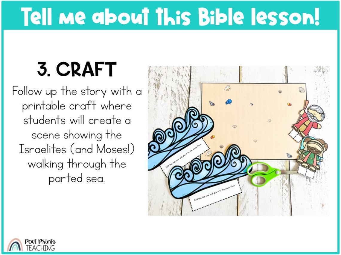 Parting the Red Sea Preschool Bible Lesson, Printable Activities for ...