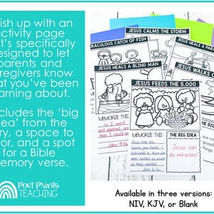 The Miracles of Jesus, Bible Lessons for Kids, 1st, 2nd, 3rd Grades ...